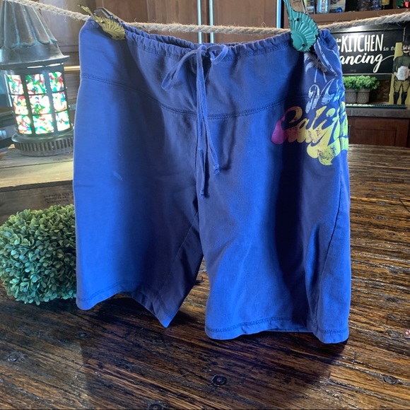 Shorts | Malibu California Board Shorts Blue Jersey Fabric | Poshmark
